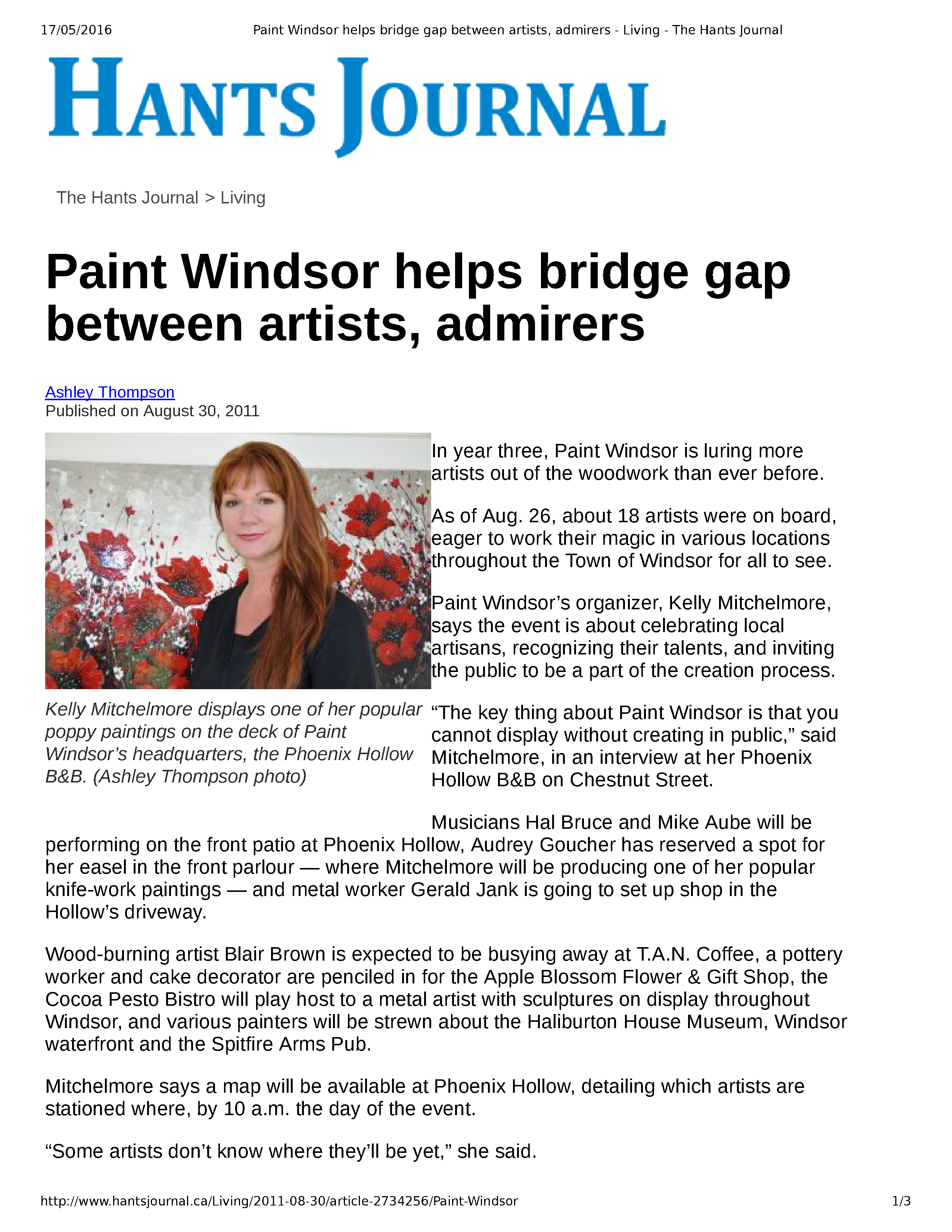 Kelly Hants Journal Interview – Kelly Mitchelmore